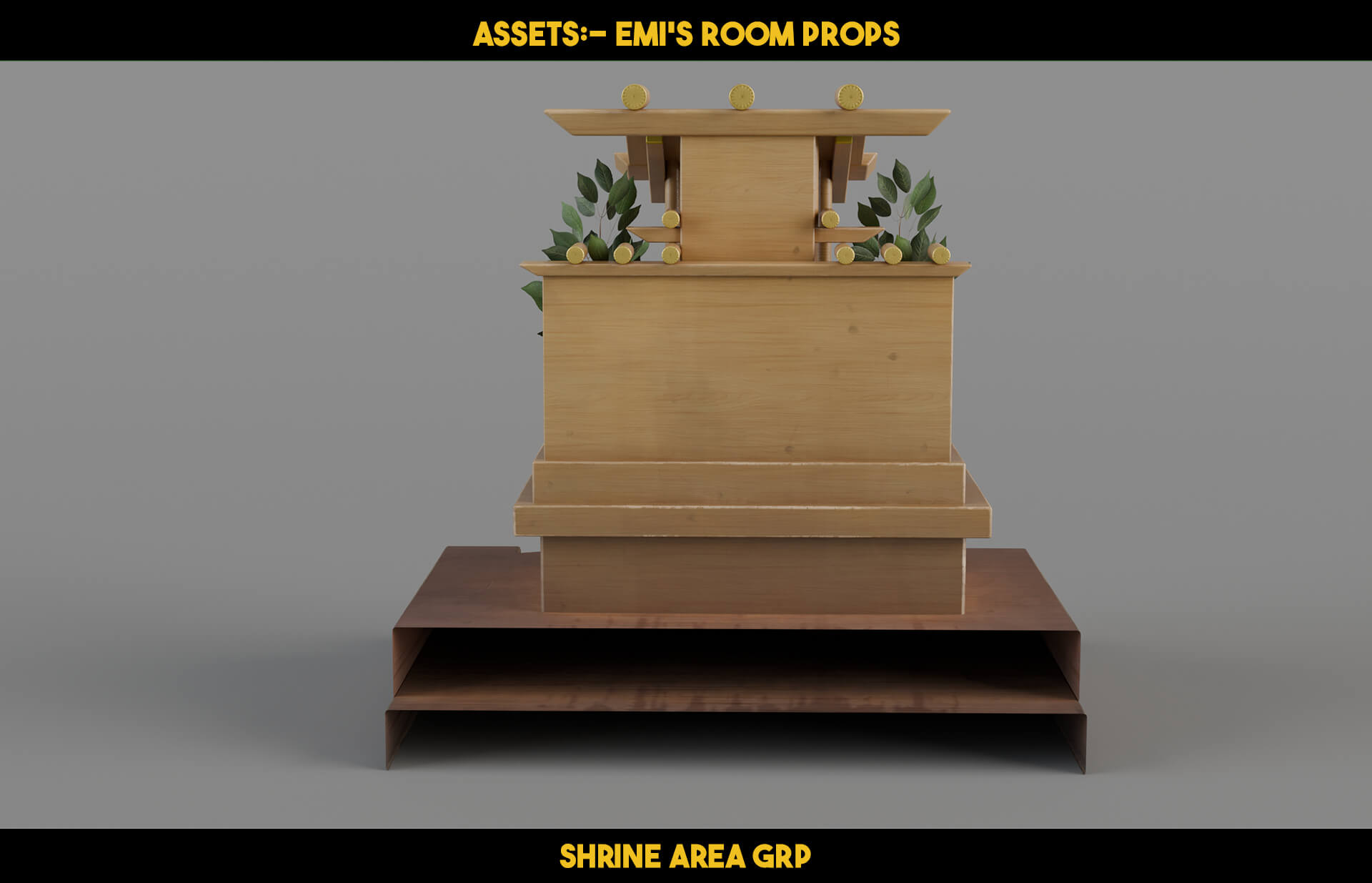 Emi's Room - Shrine Area Props 3D Model by redrust
