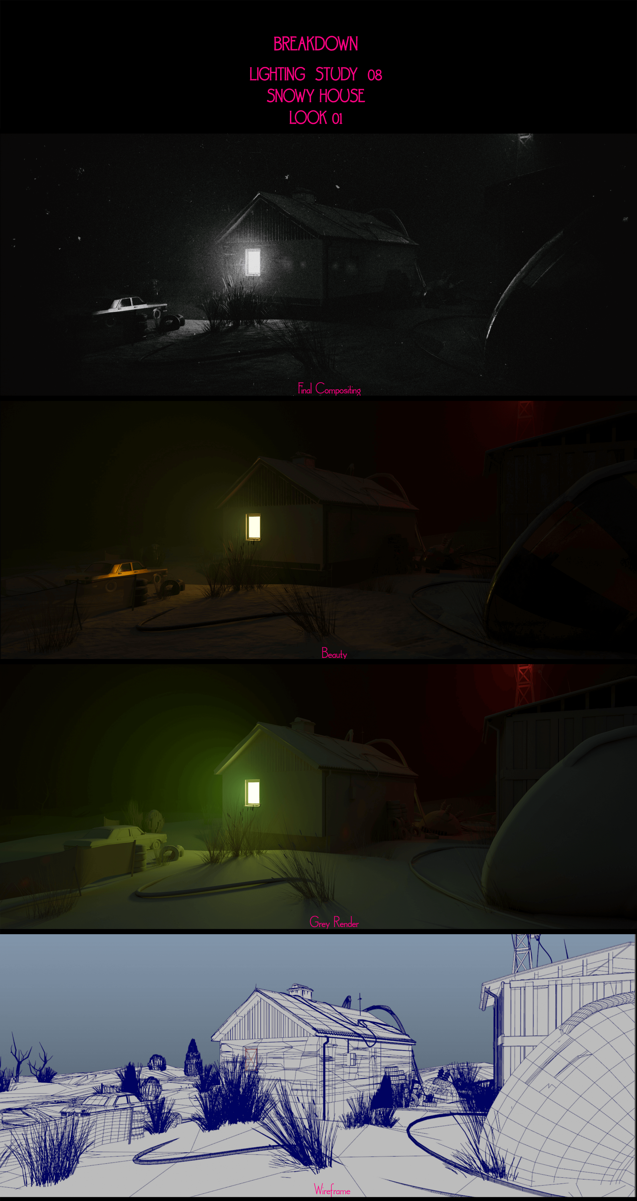 LS 08 Snowy House 3D Render, Digital Art by redrust