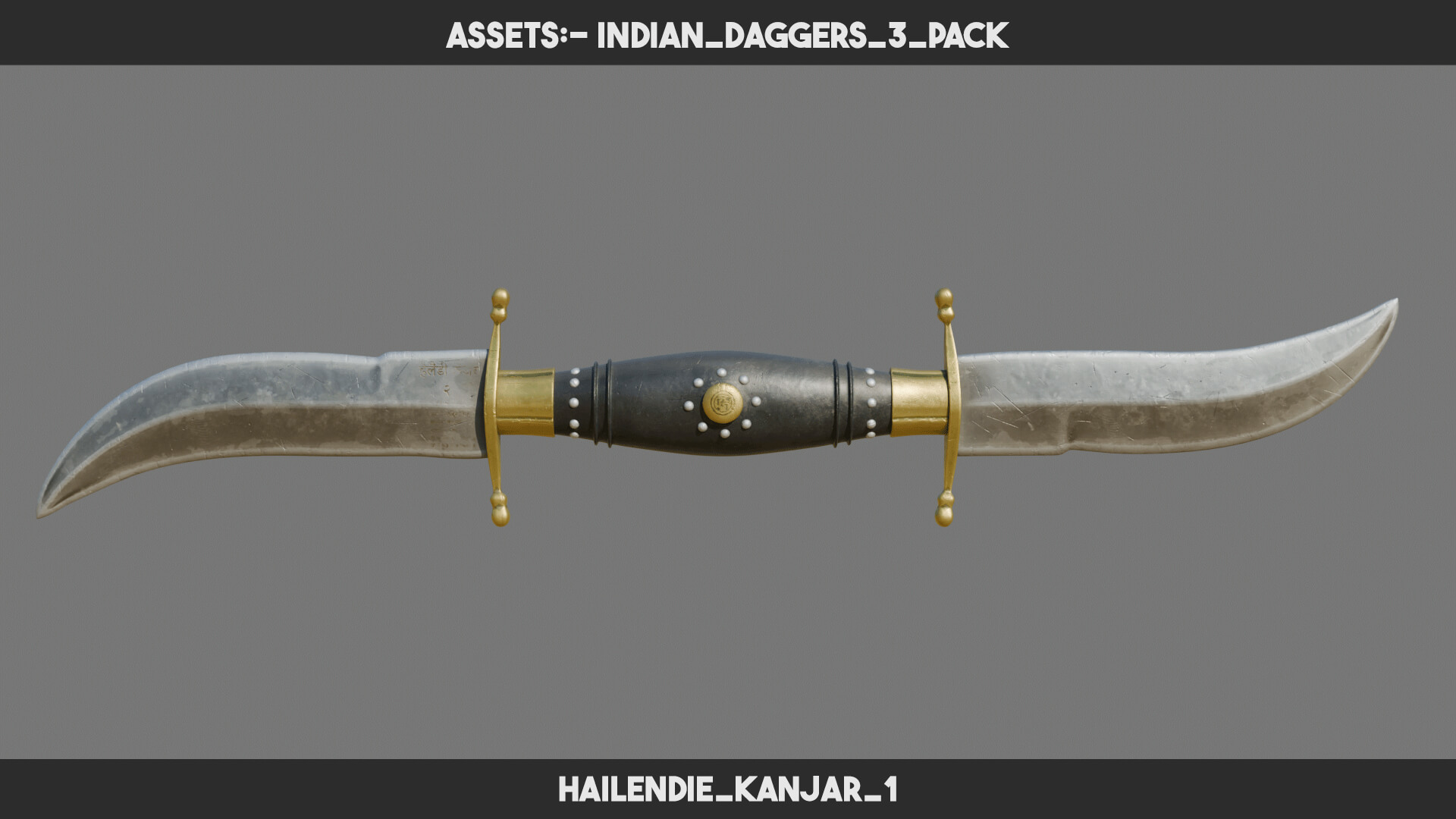 Indian Daggers 3 Pack - 3D Model by redrust