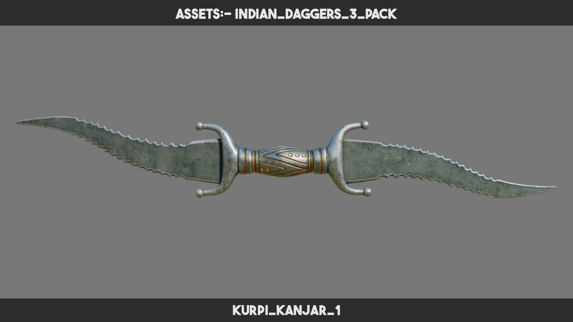 Indian Daggers 3 Pack - 3D Model by redrust