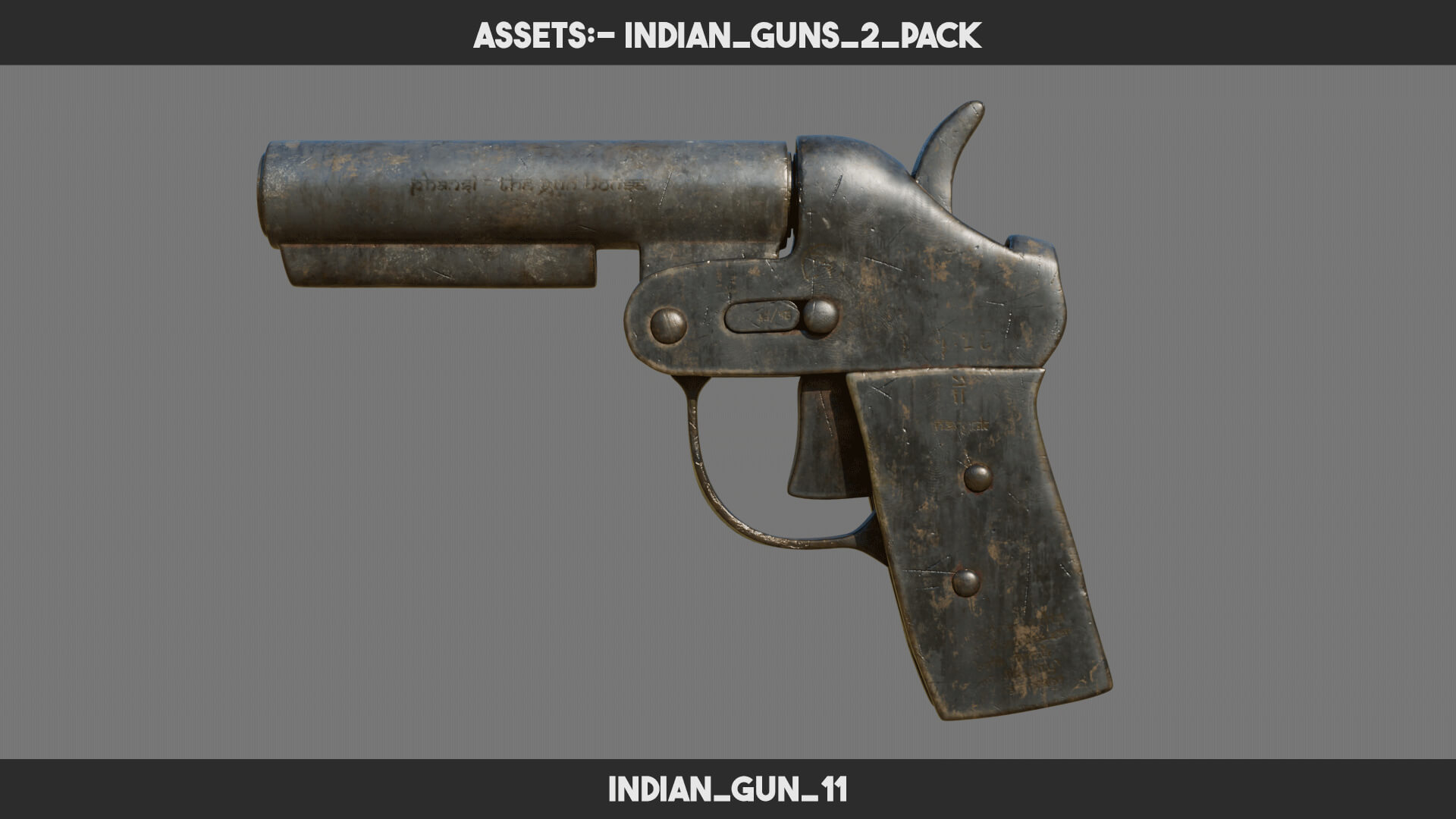 Indian Guns 2 Pack - 3D Model by redrust