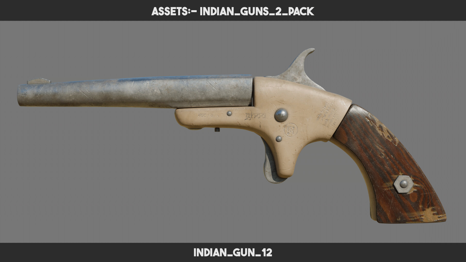 Indian Guns 2 Pack - 3D Model by redrust