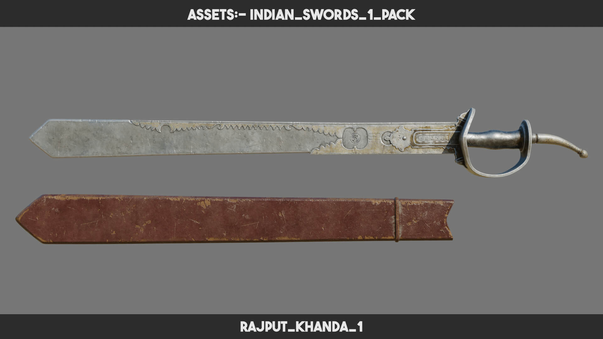 Indian Swords 1 Pack - 3D Model by redrust