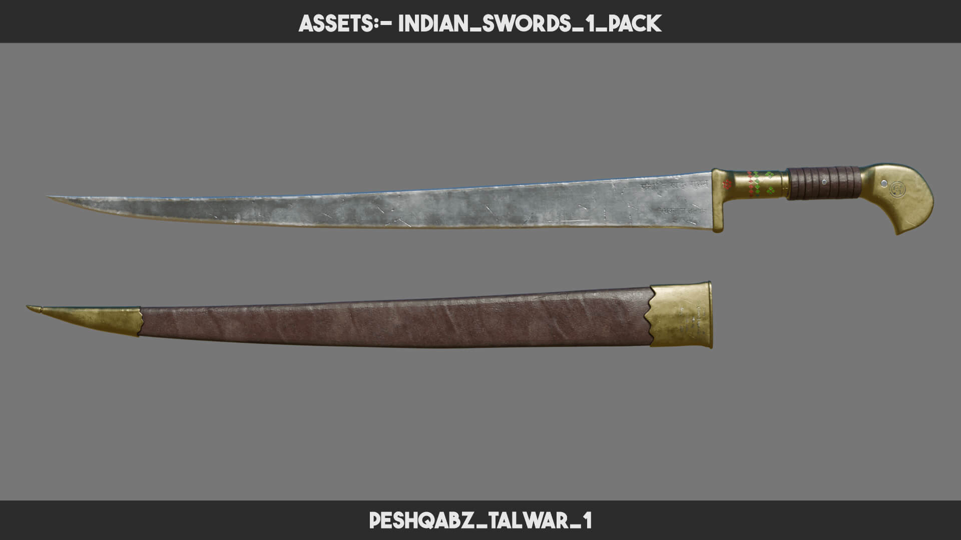 Indian Swords 1 Pack - 3D Model by redrust