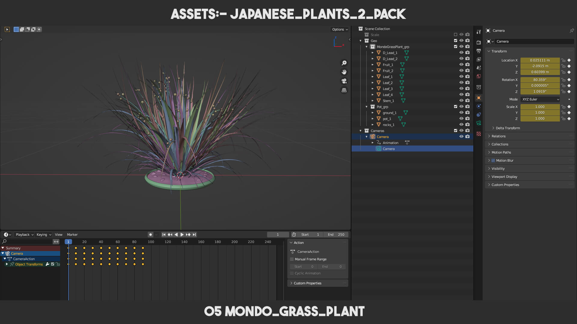 Japanese Plants Vol. 2 - 3D Model by redrust