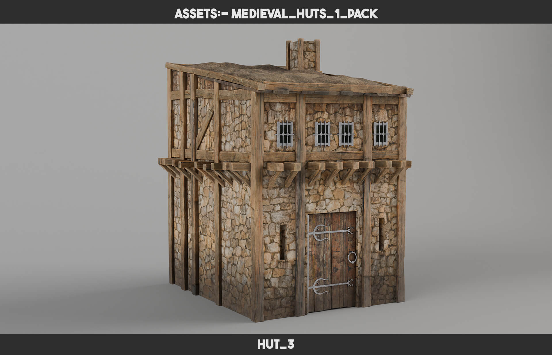 Medieval Huts 1 Pack - 3D Model by redrust