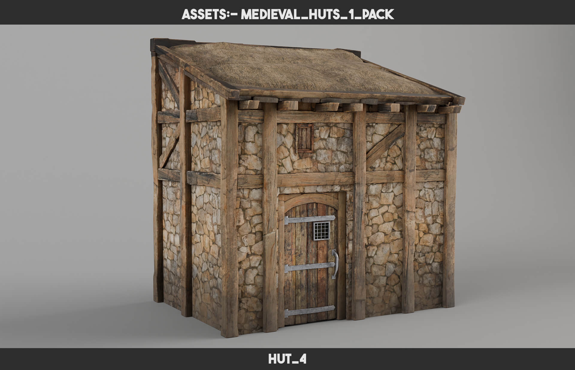 Medieval Huts 1 Pack - 3D Model by redrust