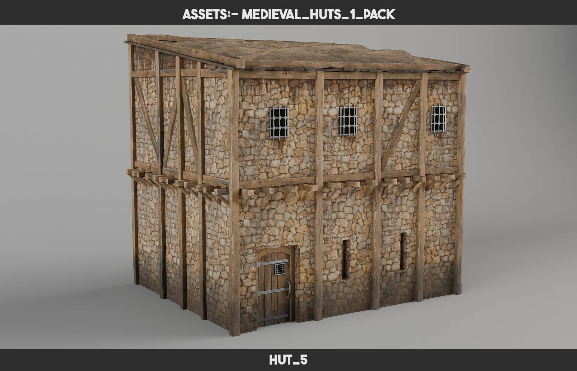 Medieval Huts 1 Pack - 3D Model by redrust