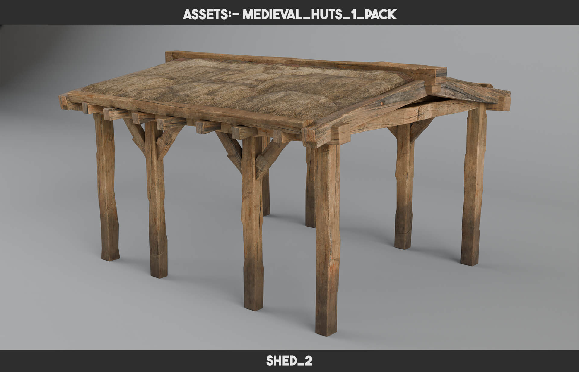 Medieval Huts 1 Pack - 3D Model by redrust