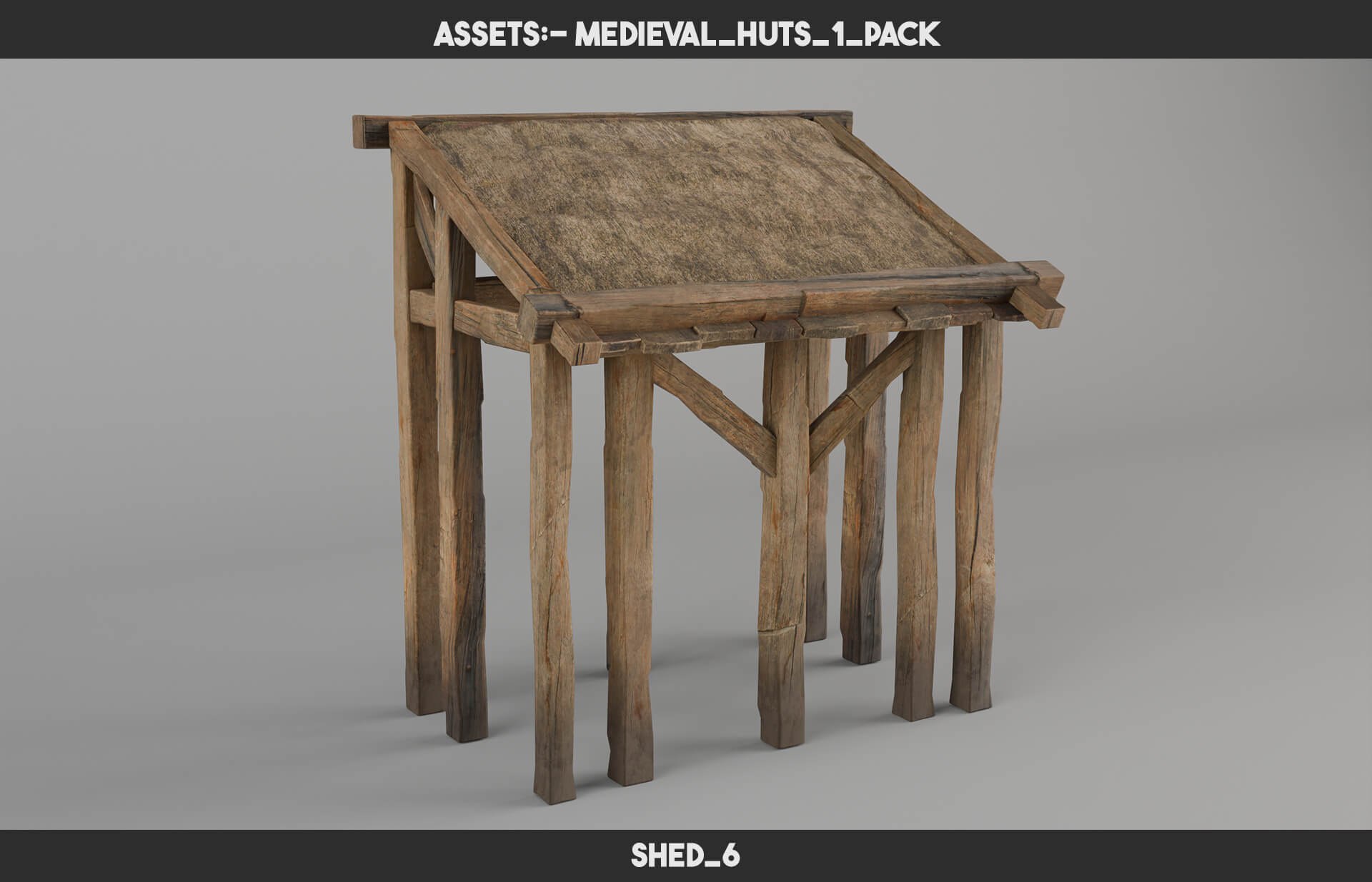 Medieval Huts 1 Pack - 3D Model by redrust