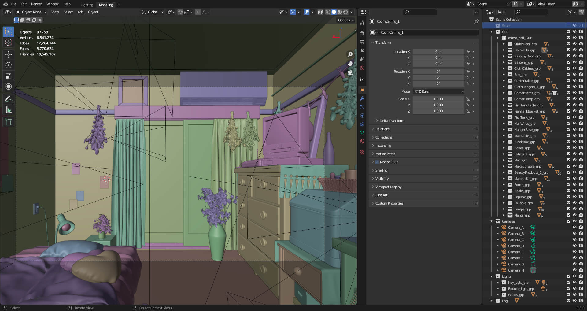 Mima Hall Asset Pack - 3D Model by redrust