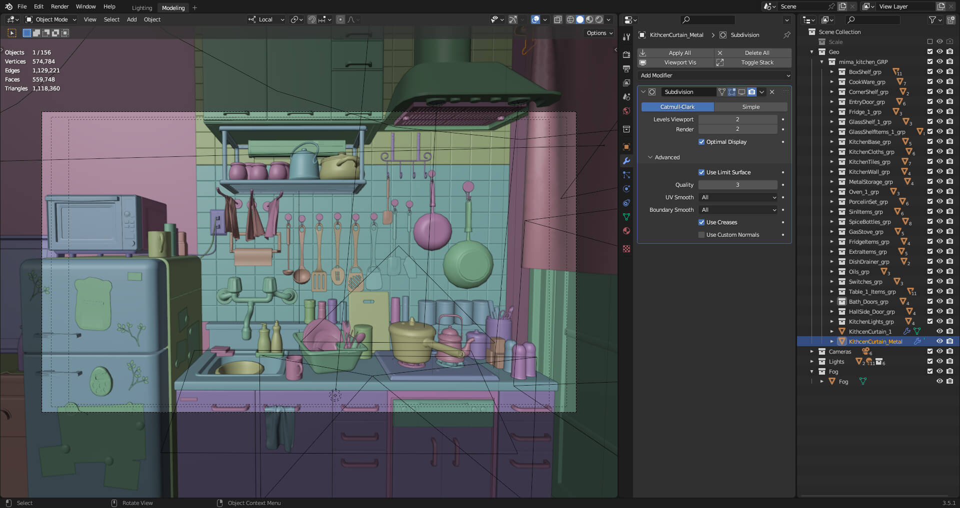 Mima Kitchen Asset Pack - 3D Model by redrust