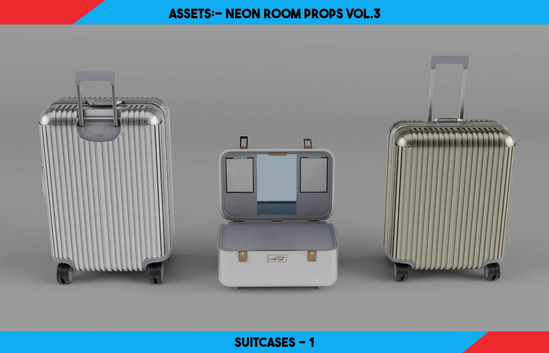 Neon Room Props - Vol 3 3D Model by redrust