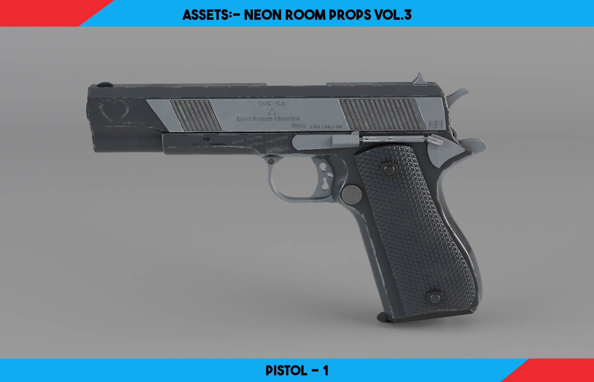 Neon Room Props - Vol 3 3D Model by redrust