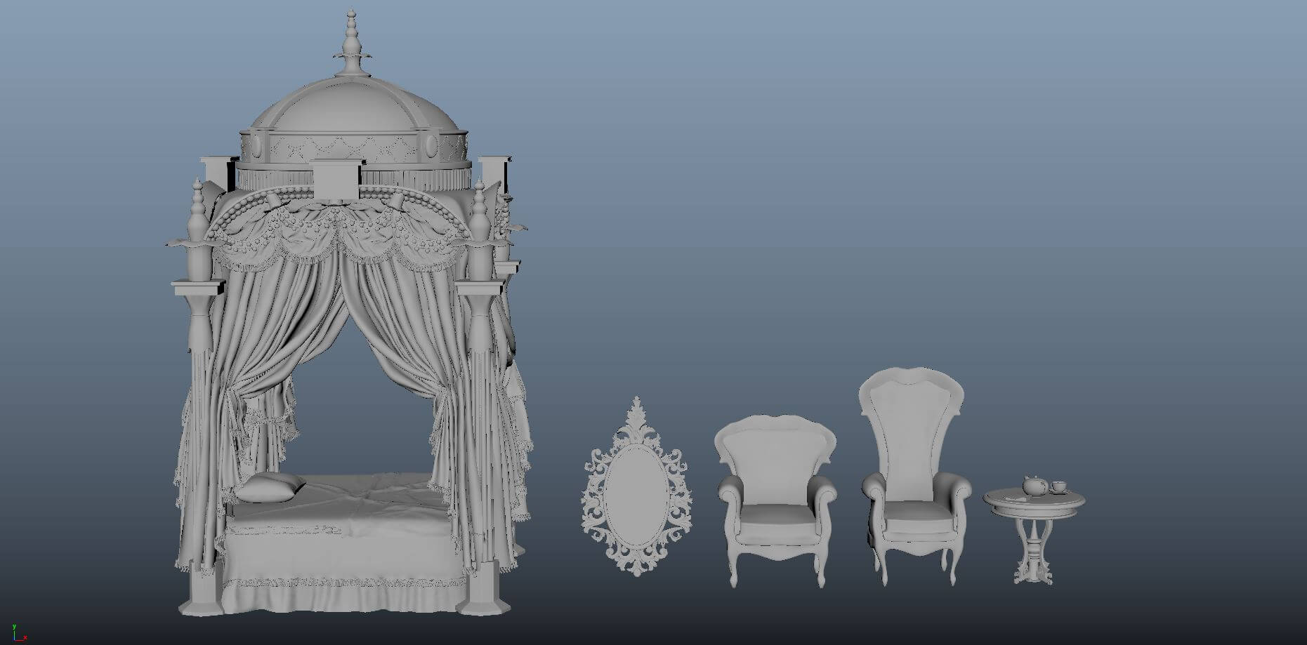 Victorian Props 1 Pack - 3D Model by redrust