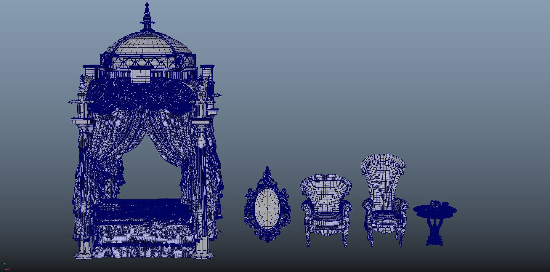 Victorian Props 1 Pack - 3D Model by redrust