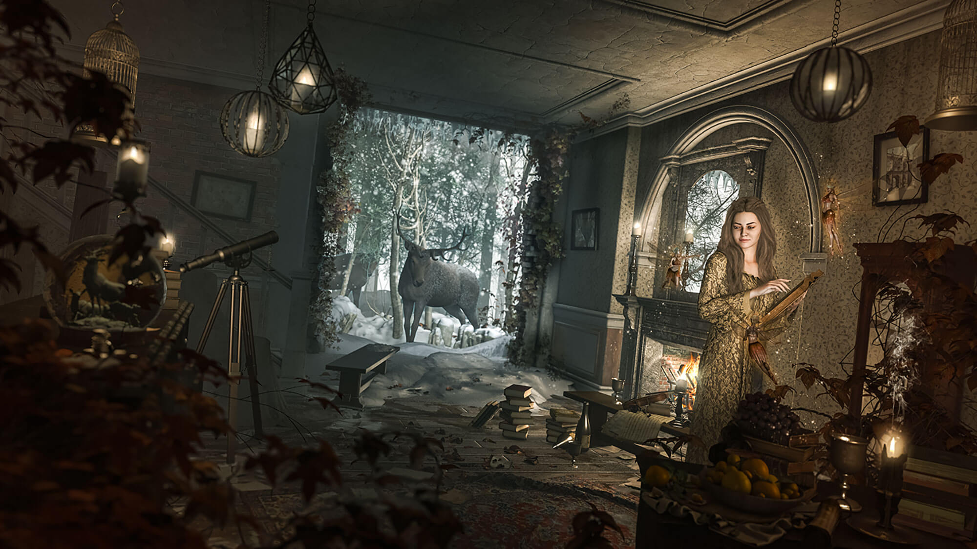 A Winter's Fable 3D Render, Digital Art by RedSpartan