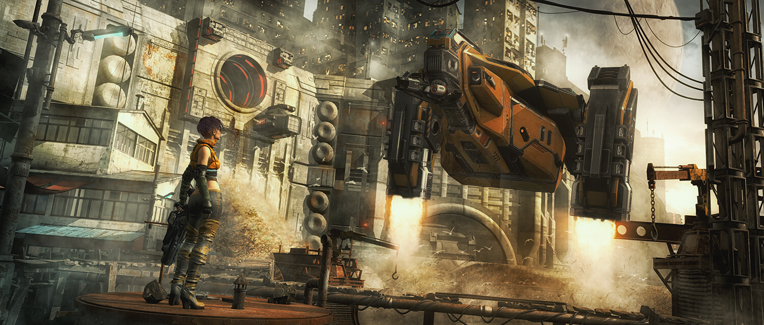 City of Rust 3D Render, Digital Art by RedSpartan