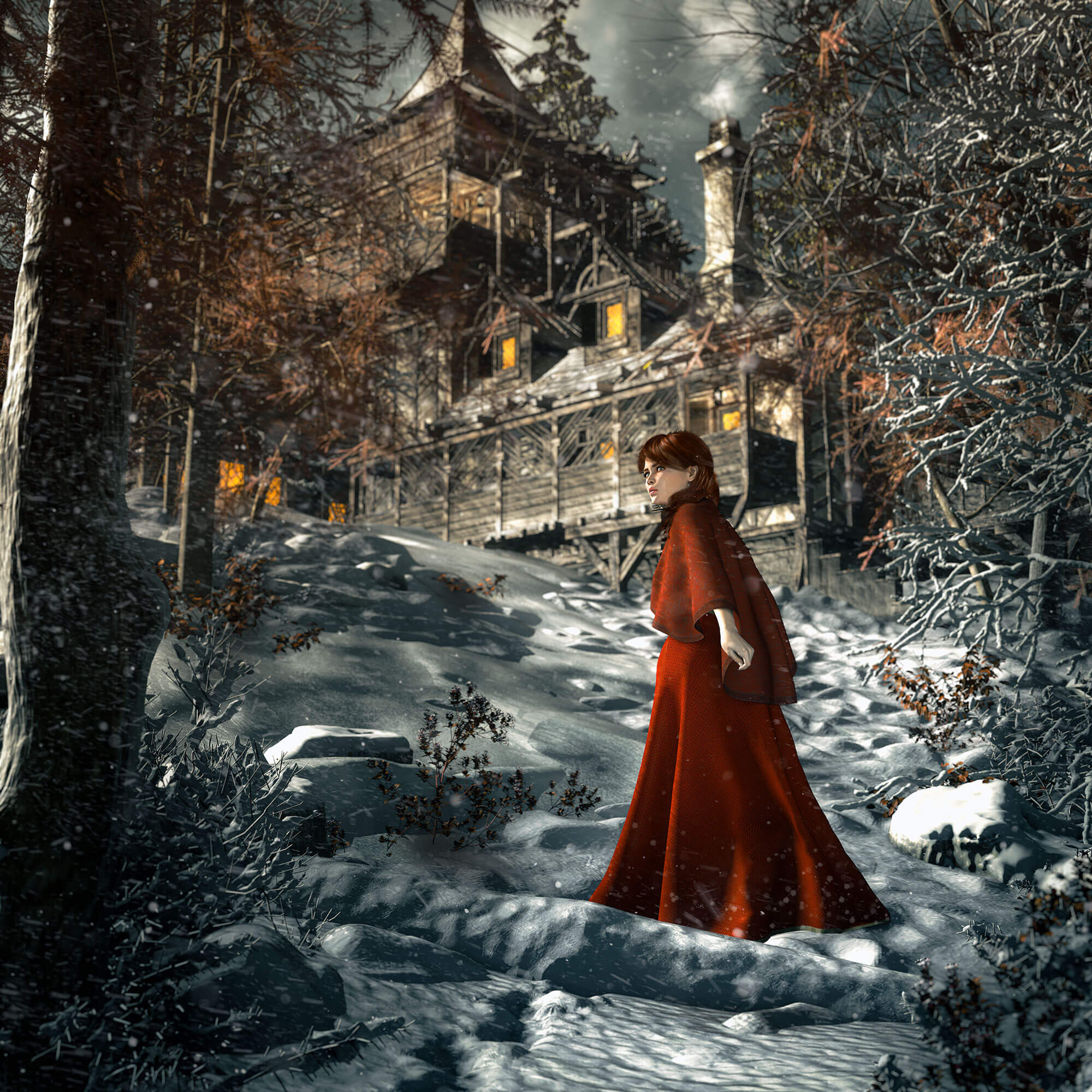 Seeking Sanctuary From The Cold 3D Render by RedSpartan