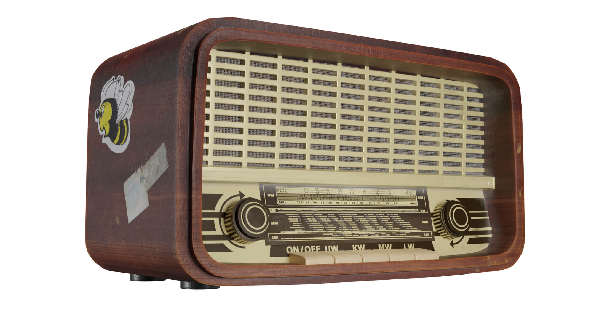 Old Vintage Radio - 3D Model by RedZone CG