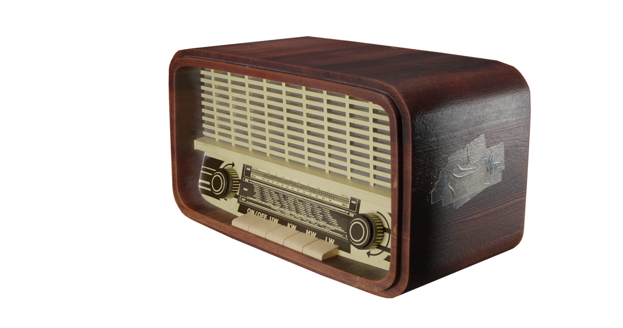 Old Vintage Radio - 3D Model by RedZone CG