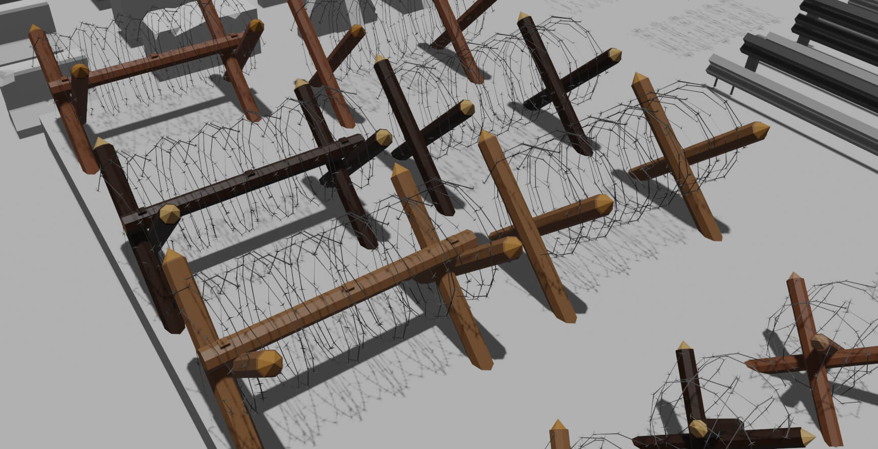 Ultimate Low Poly Barrier & Fences Pack – 250+ Mod - 3D Model by RehanDev