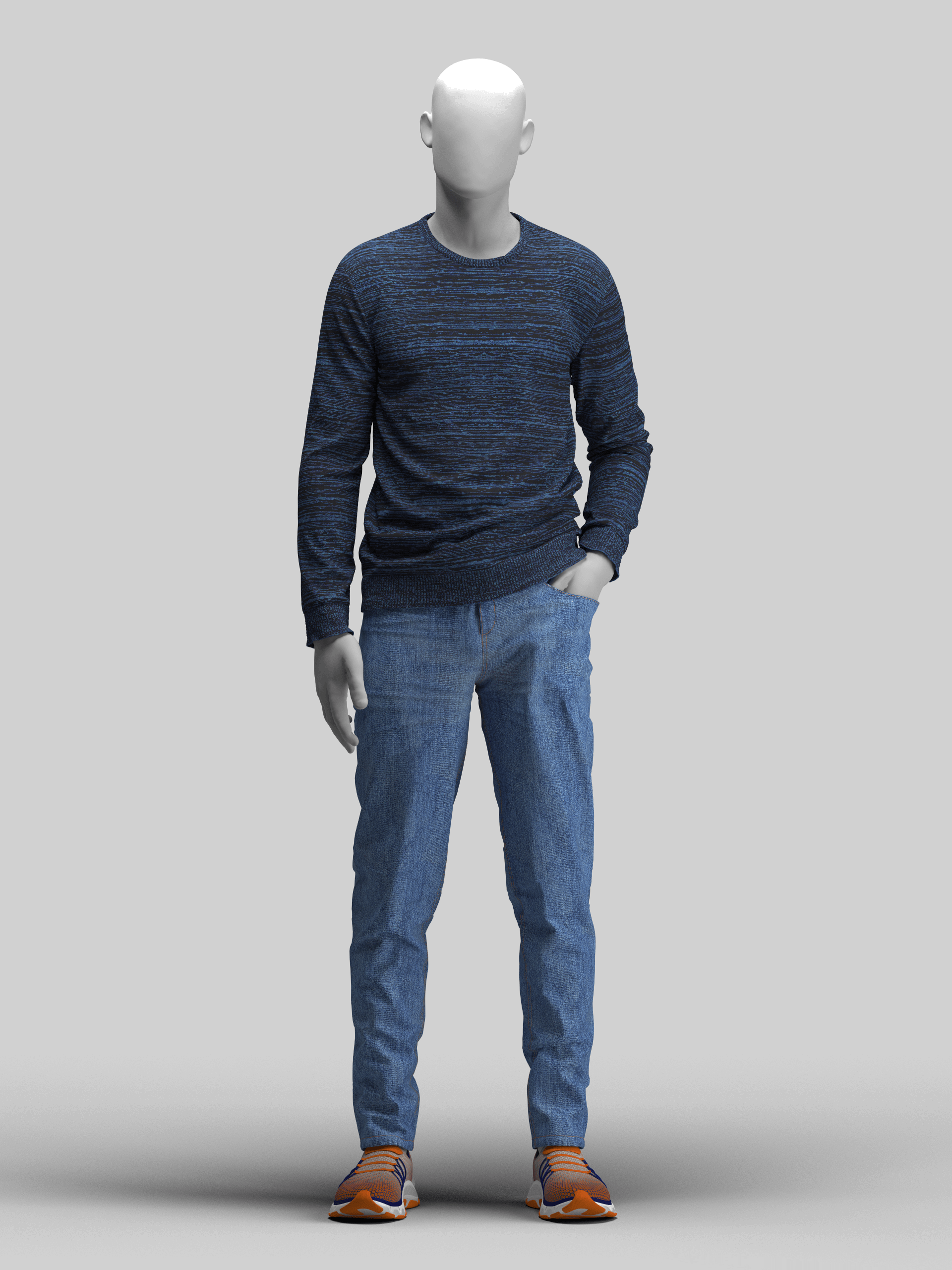 Knit and jeans 3D Render, Digital Art by Reisya
