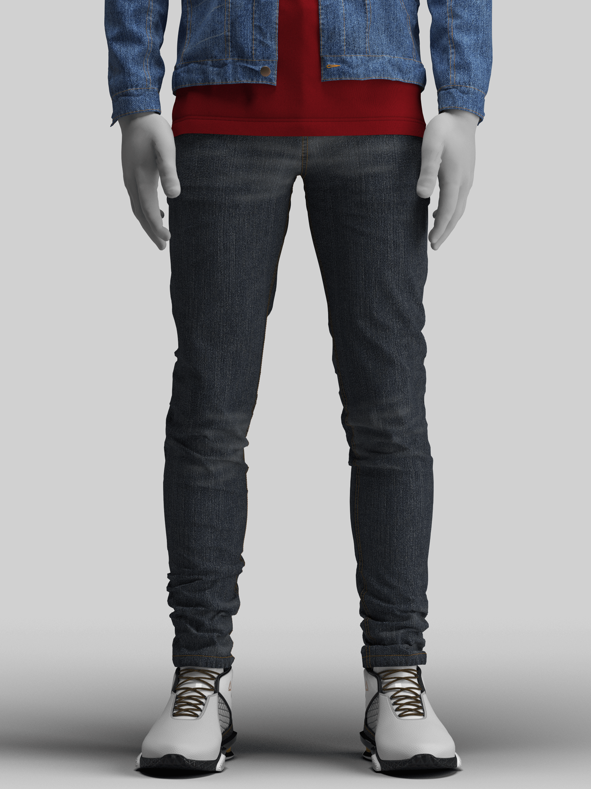 tshirt,jacket,and jeans 3D Render, Digital Art by Reisya