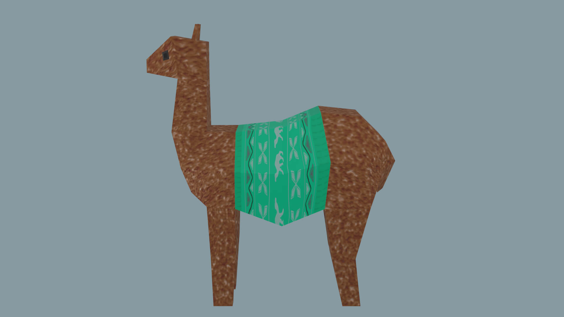 Set of Low Poly Alpacas With Sweaters - 3D Model by renatay