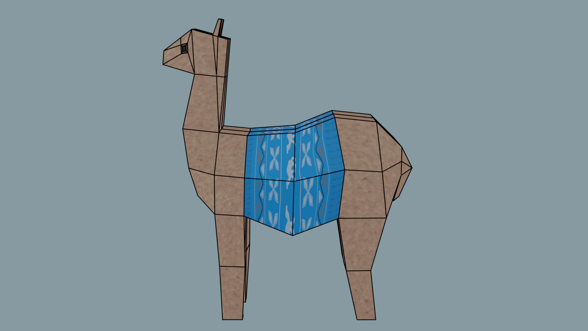 Set of Low Poly Alpacas With Sweaters - 3D Model by renatay