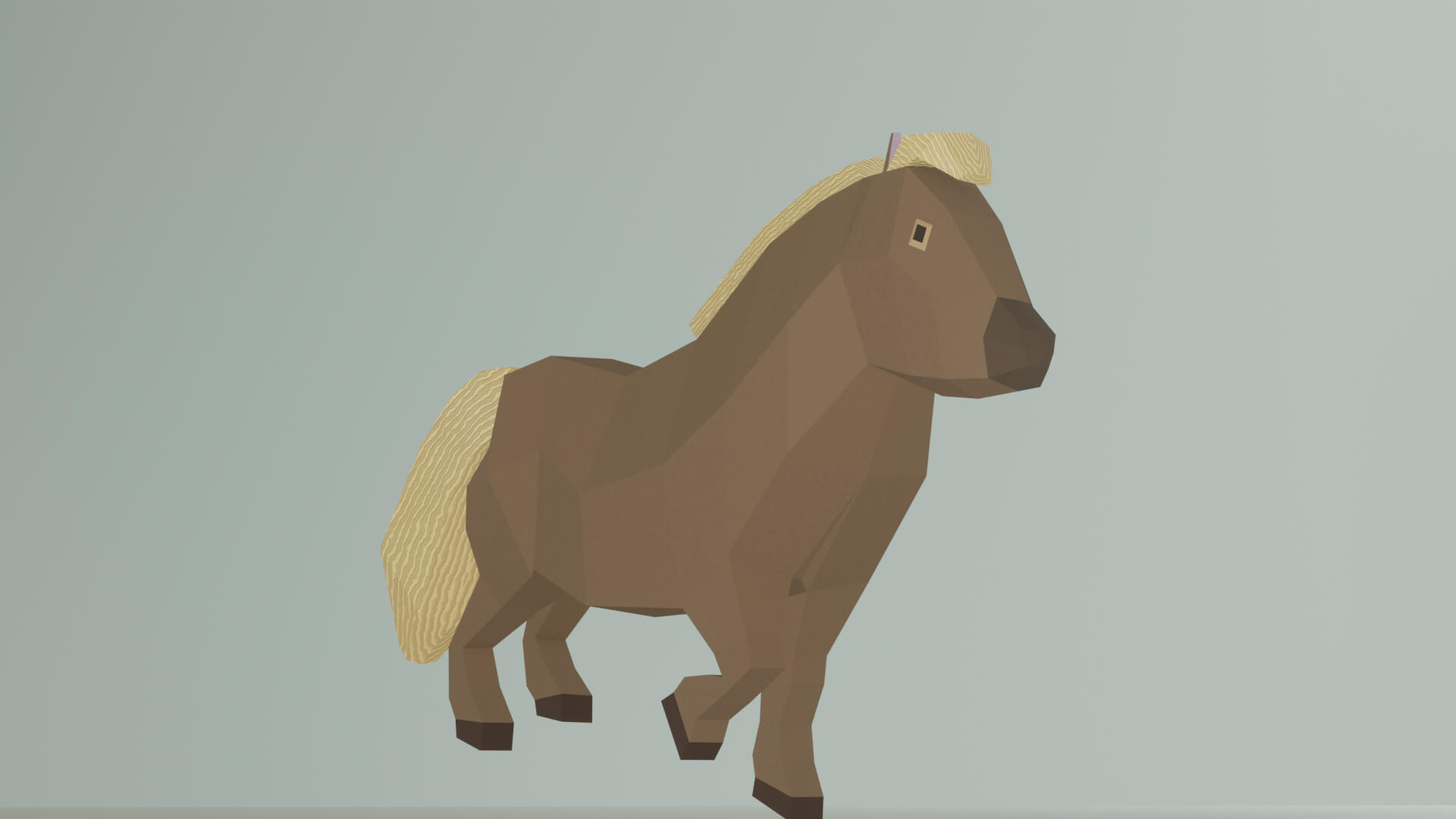 Set of Low Poly Ponies - 3D Model by renatay