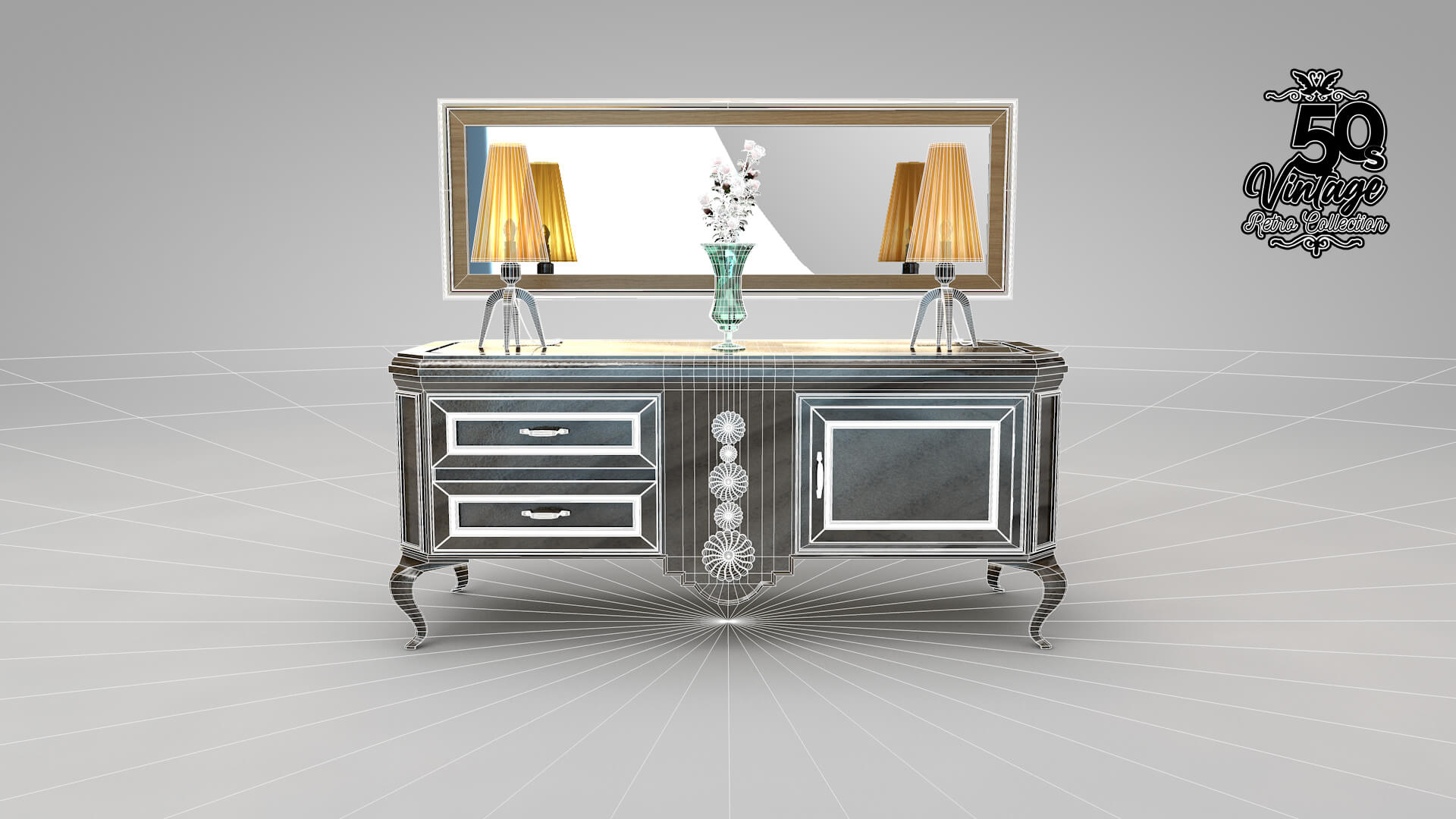 50S Dining Room Counter - 3D Model by renatodalle