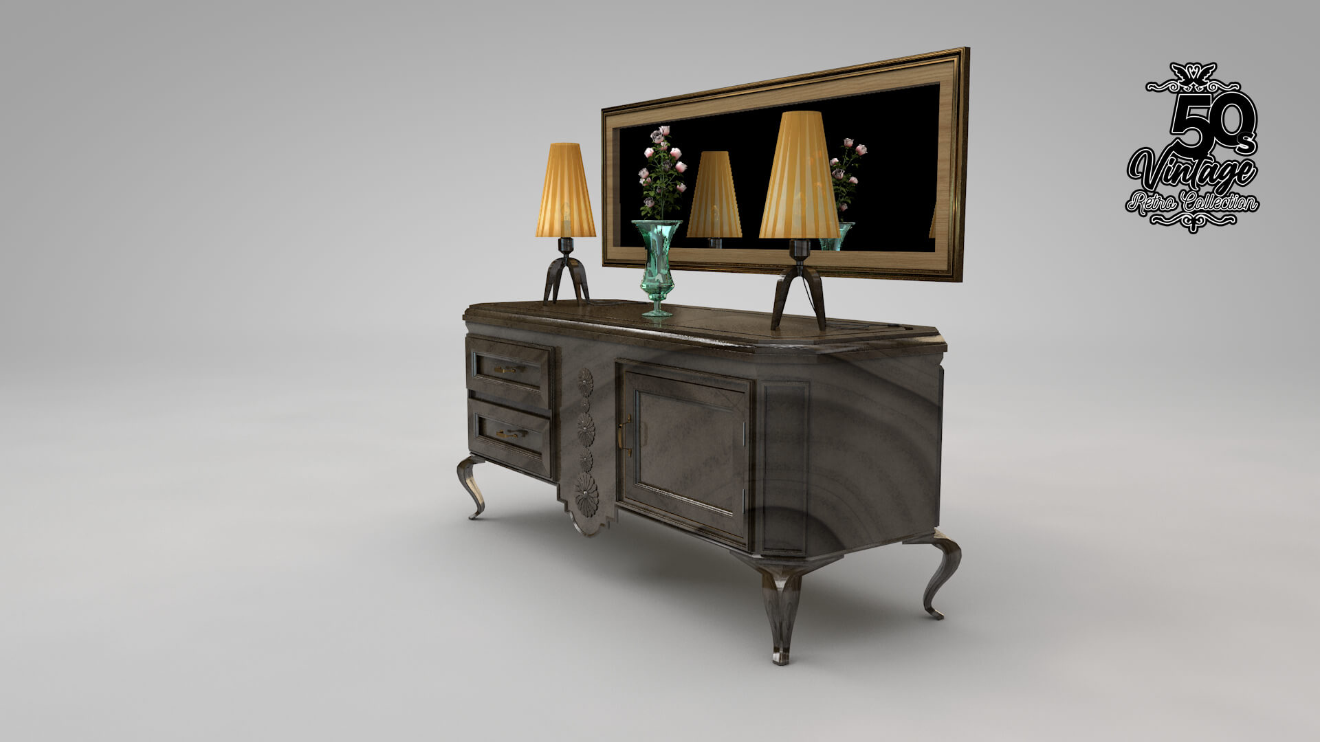 50S Dining Room Counter - 3D Model by renatodalle