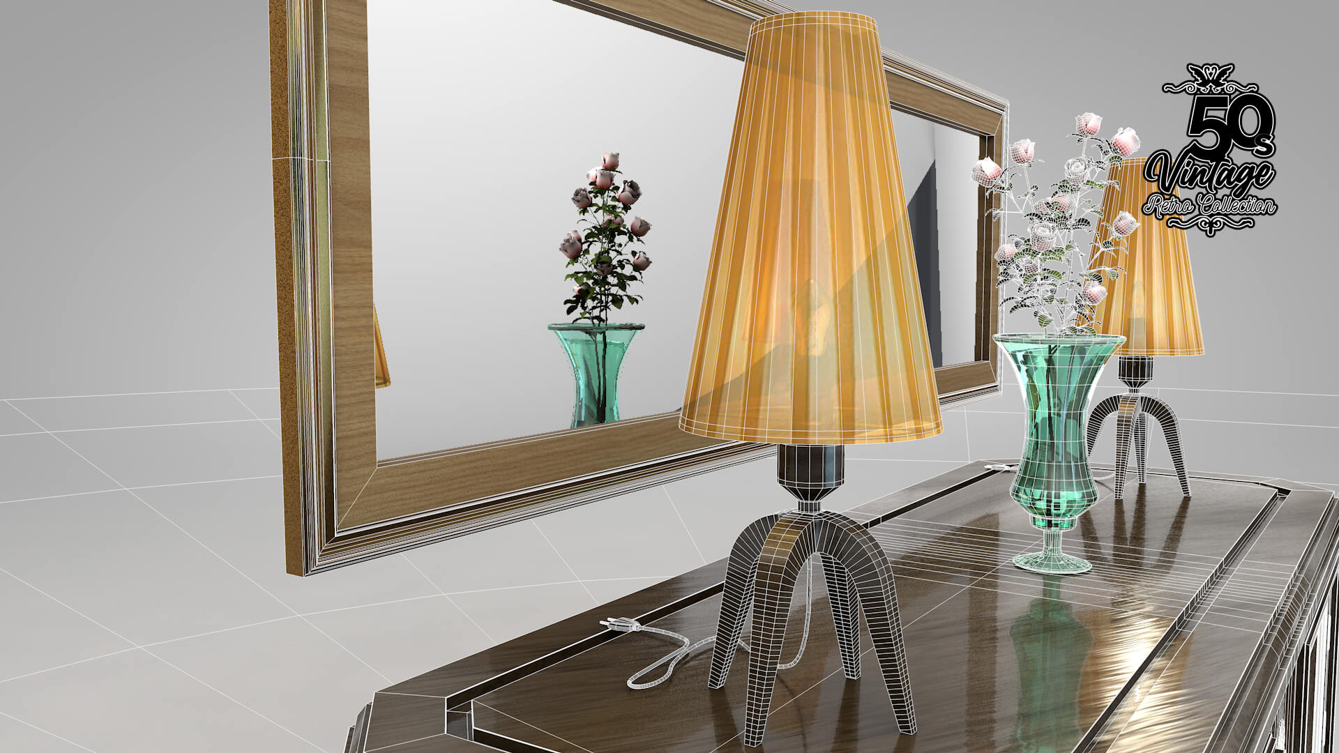 50S Dining Room Counter - 3D Model by renatodalle