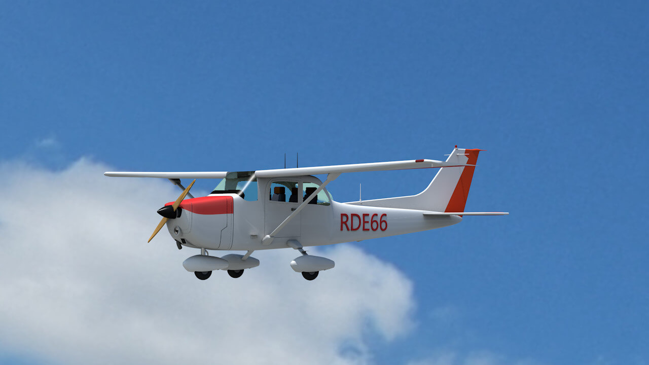Airplane Cessna 172 - 3D Model by renatodalle