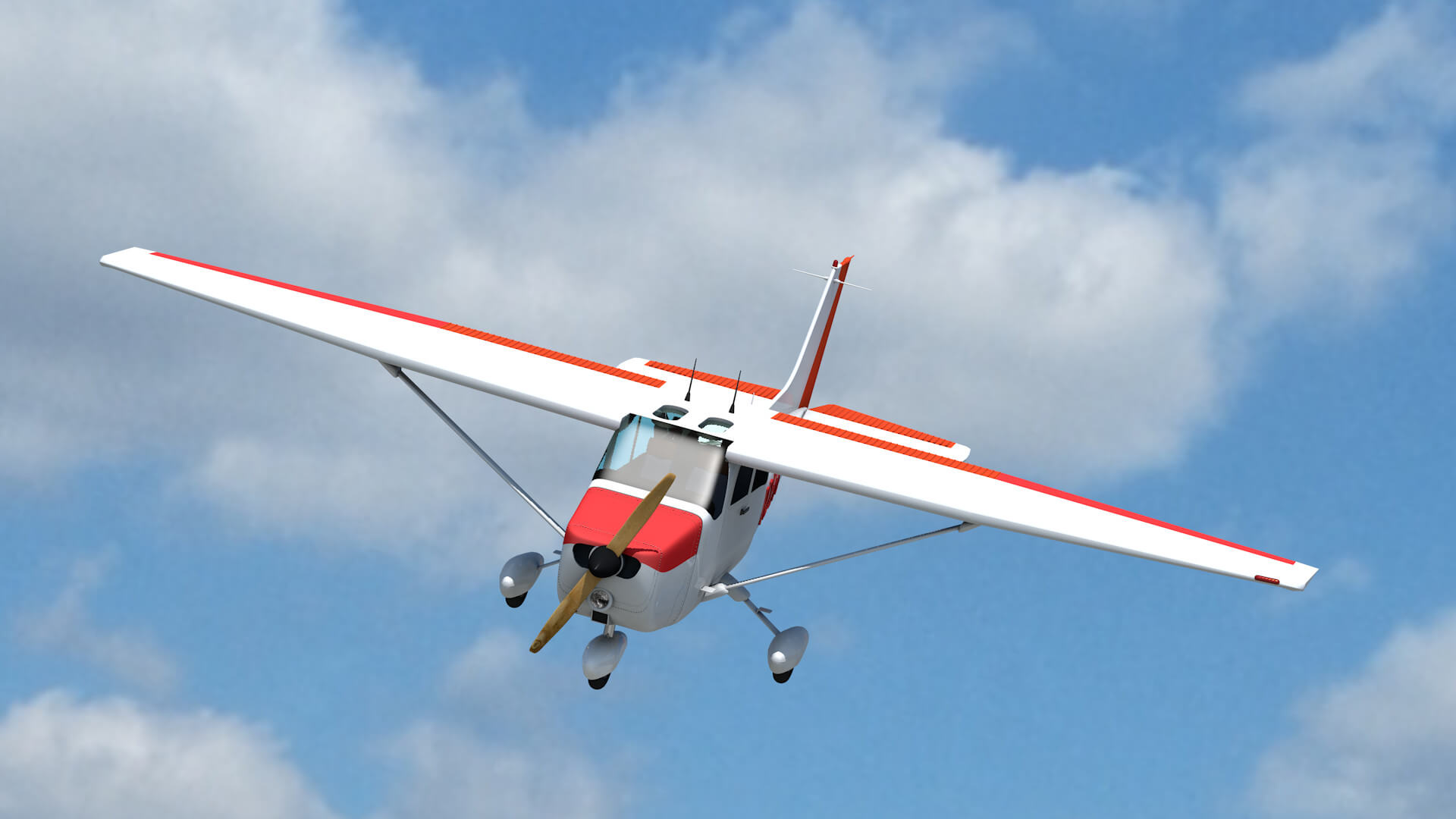 Airplane Cessna 172 - 3D Model by renatodalle