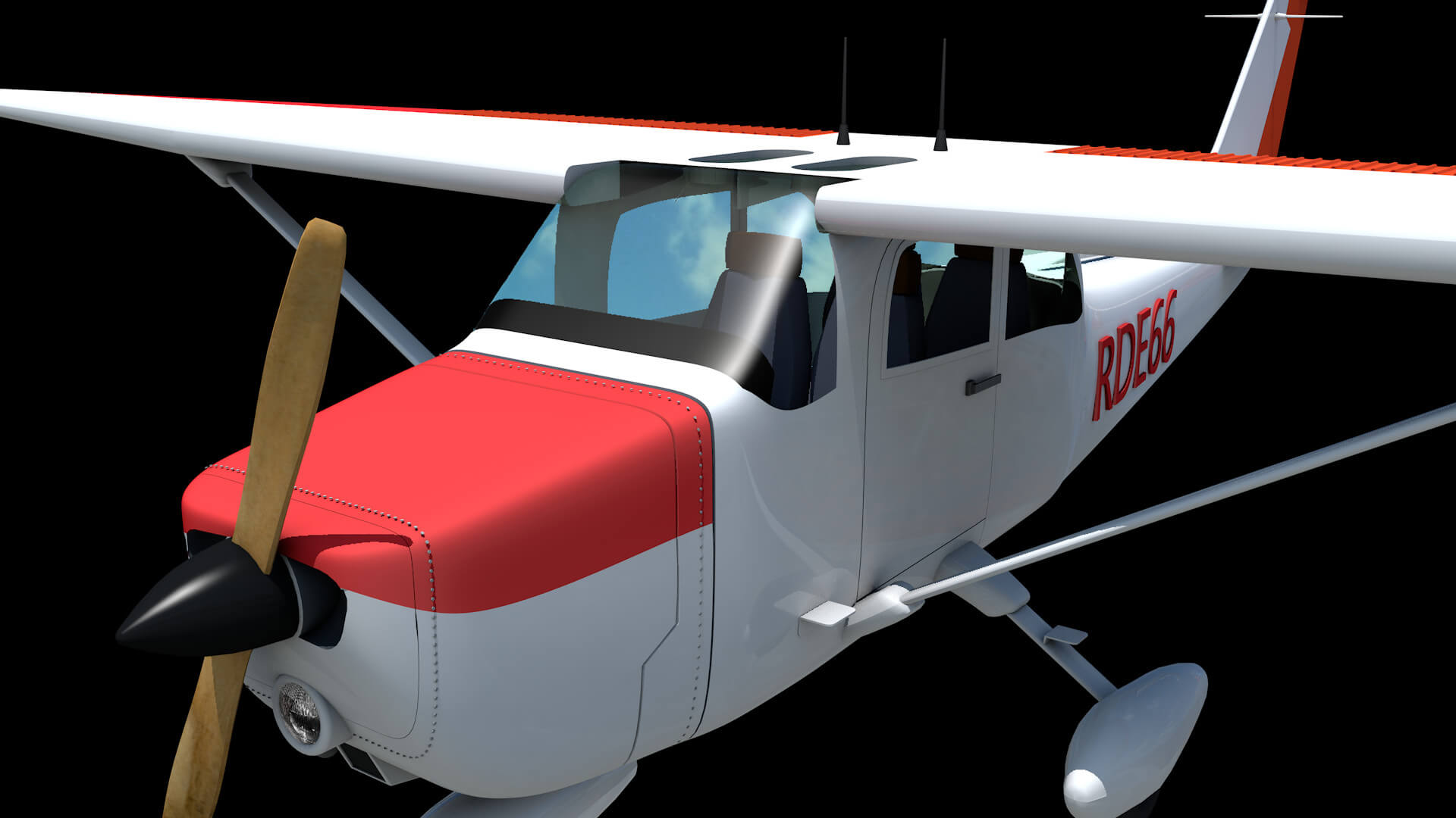 Airplane Cessna 172 - 3D Model by renatodalle
