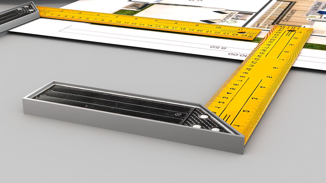 Aluminum Square - 3D Model by renatodalle