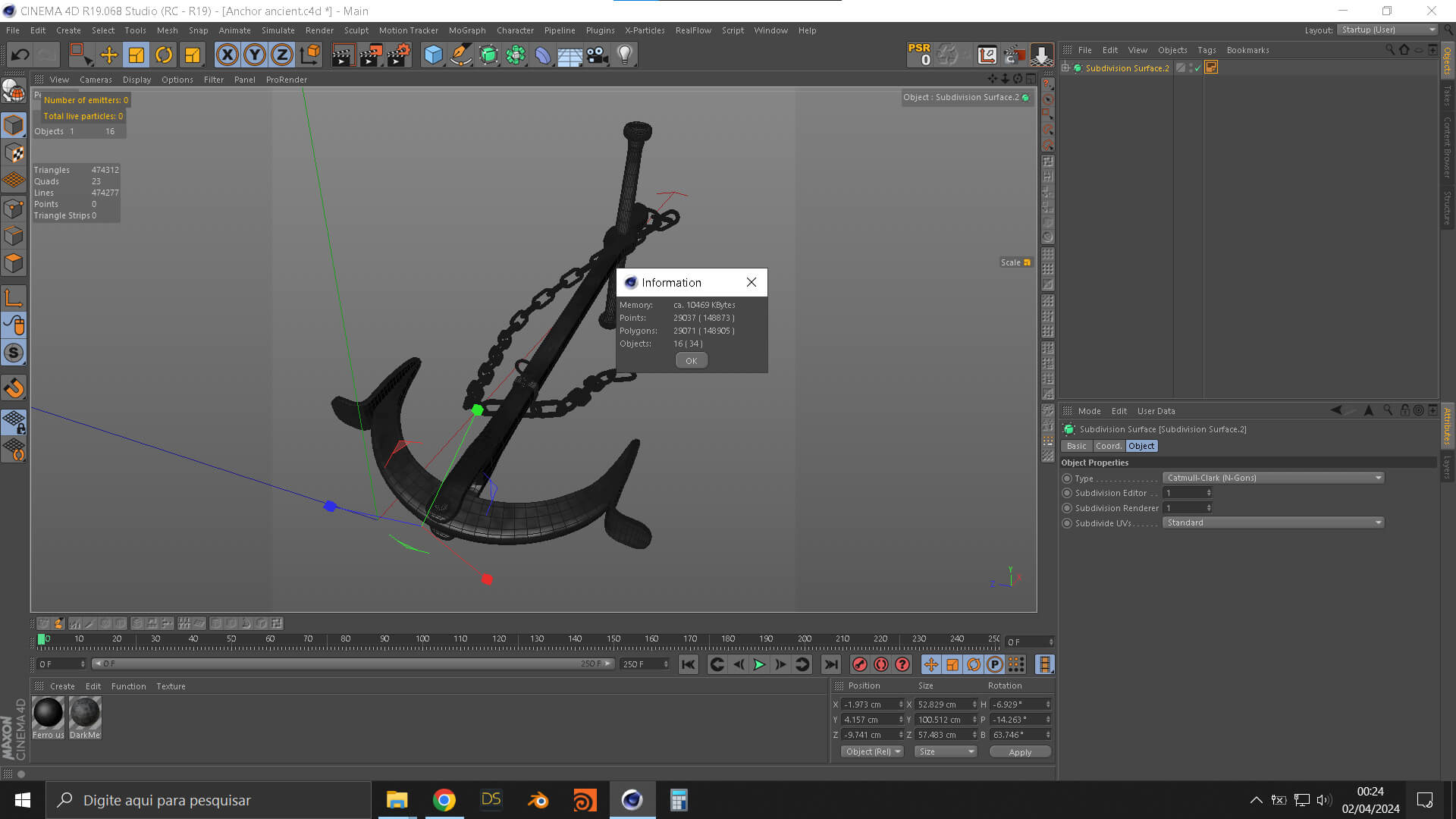 Anchor Ancient - 3D Model by renatodalle