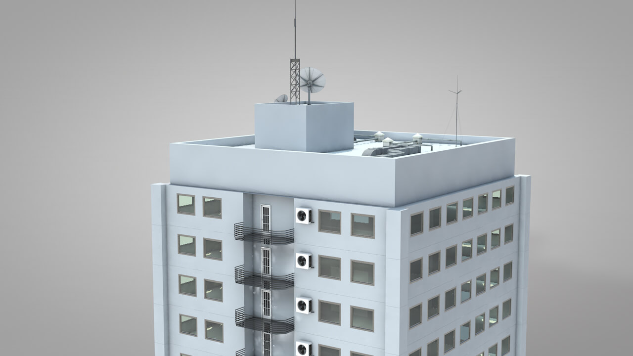 Apartment Building OS - 3D Model by renatodalle