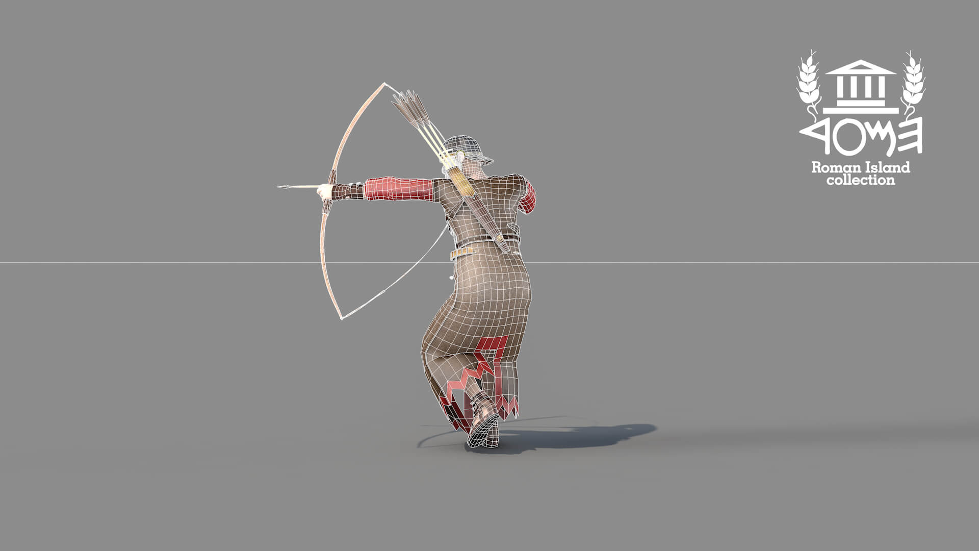 Archer Arrow Island Roman - 3D Model by renatodalle
