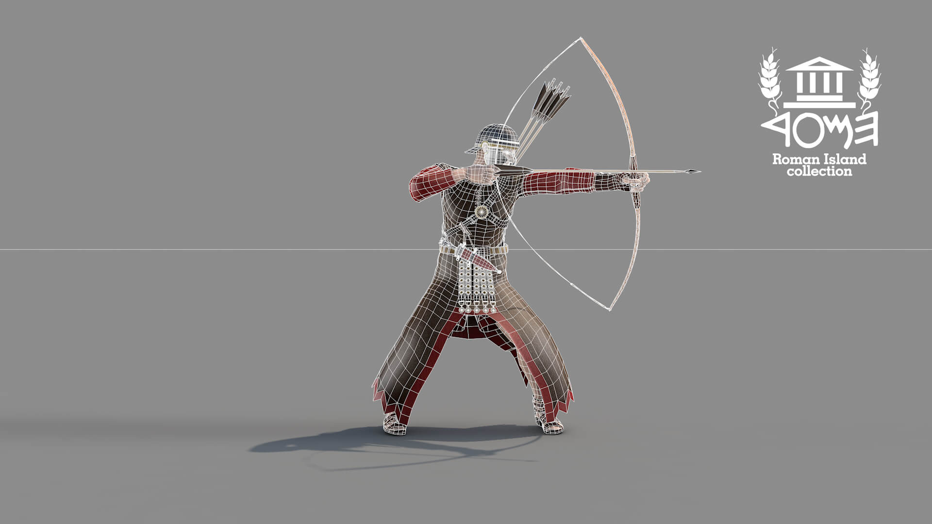 Archer Arrow Island Roman - 3D Model by renatodalle