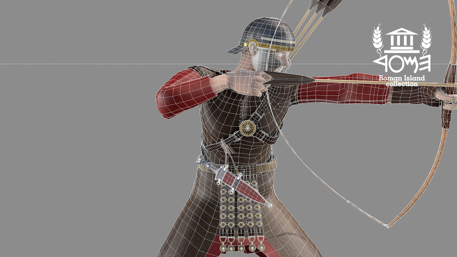 Archer Arrow Island Roman - 3D Model by renatodalle