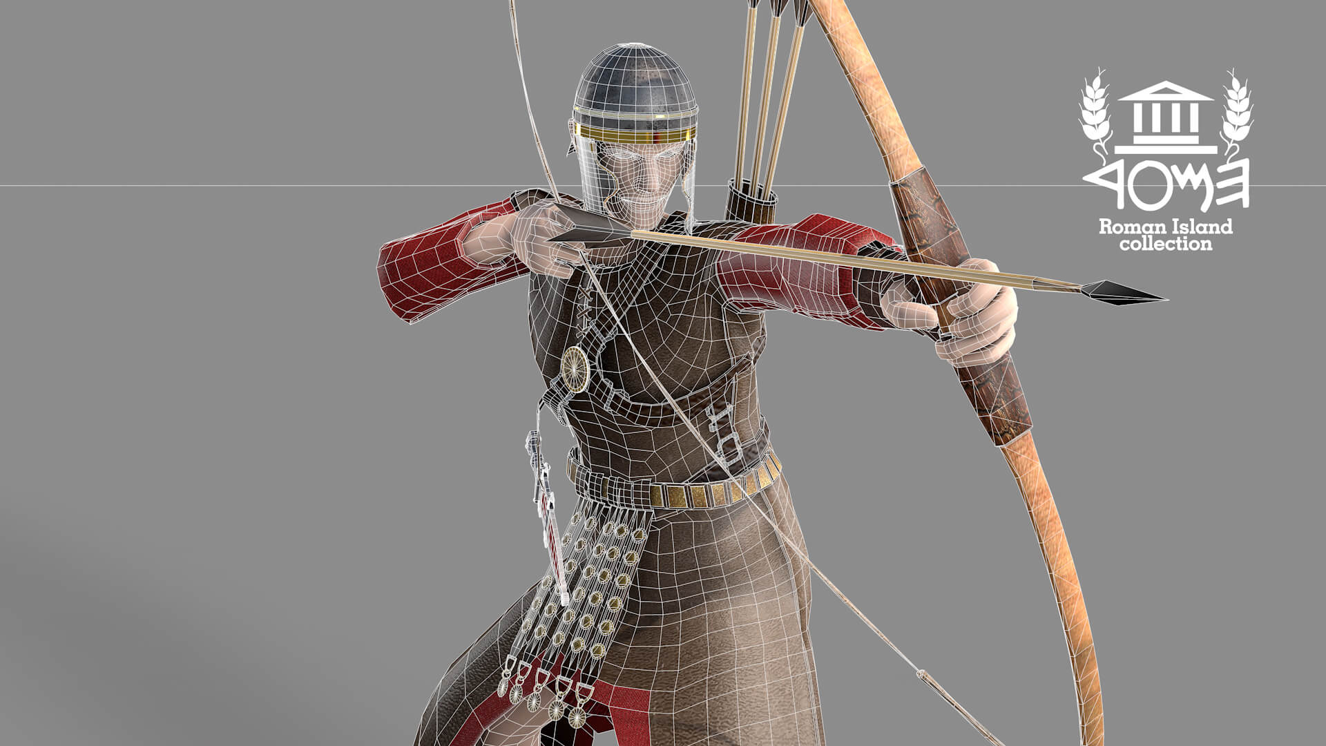 Archer Arrow Island Roman - 3D Model by renatodalle