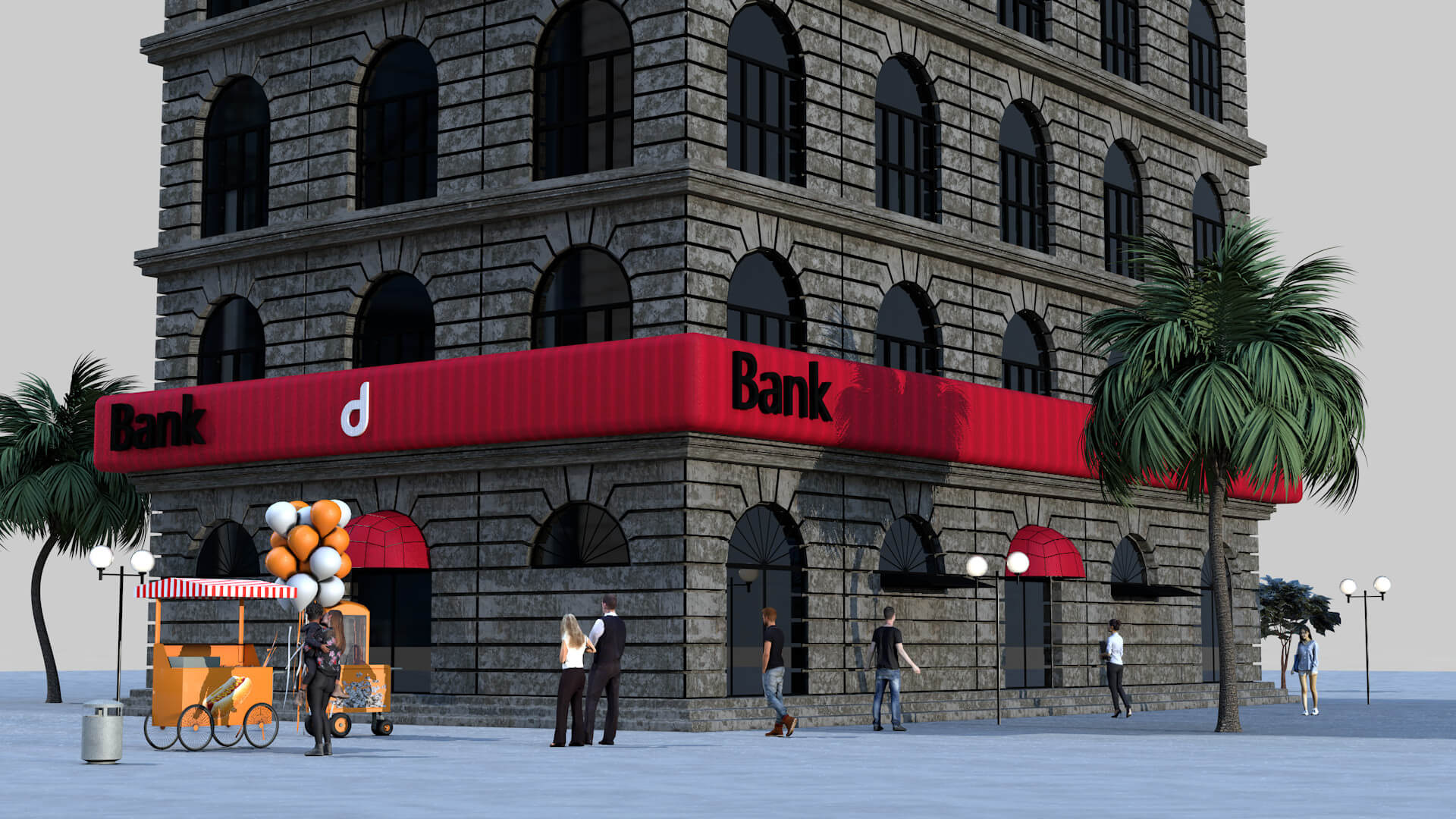 Bank Invest Money - 3D Model by renatodalle