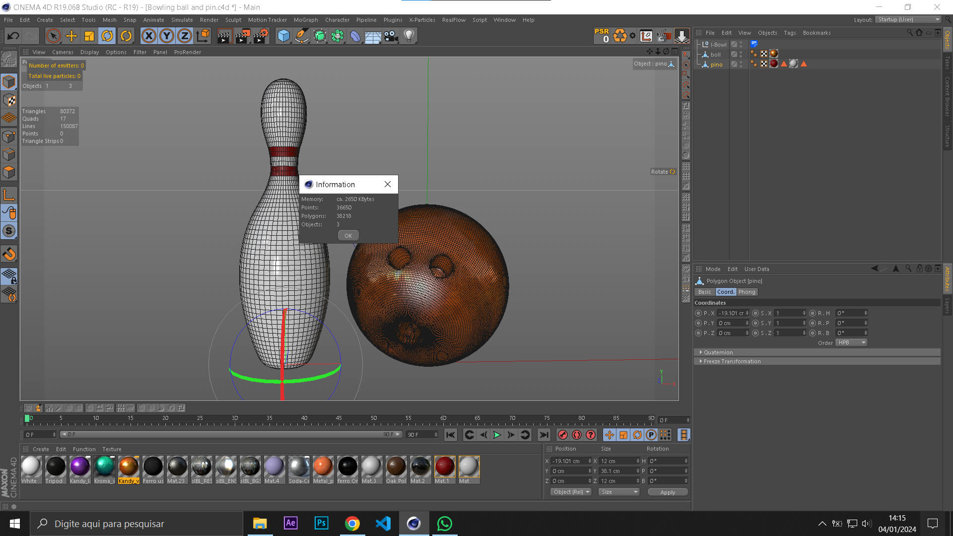 Bowling Ball and Pin - 3D Model by renatodalle