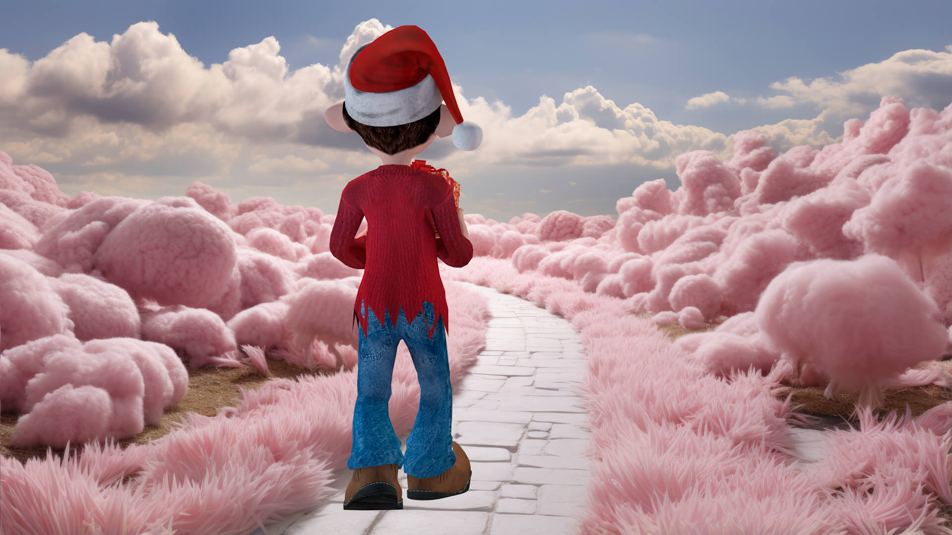 Christmas Elf Carrying - 3D Model by renatodalle