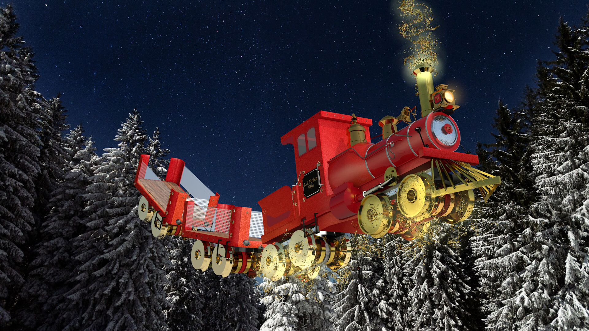 Christmas Express Red - 3D Model by renatodalle