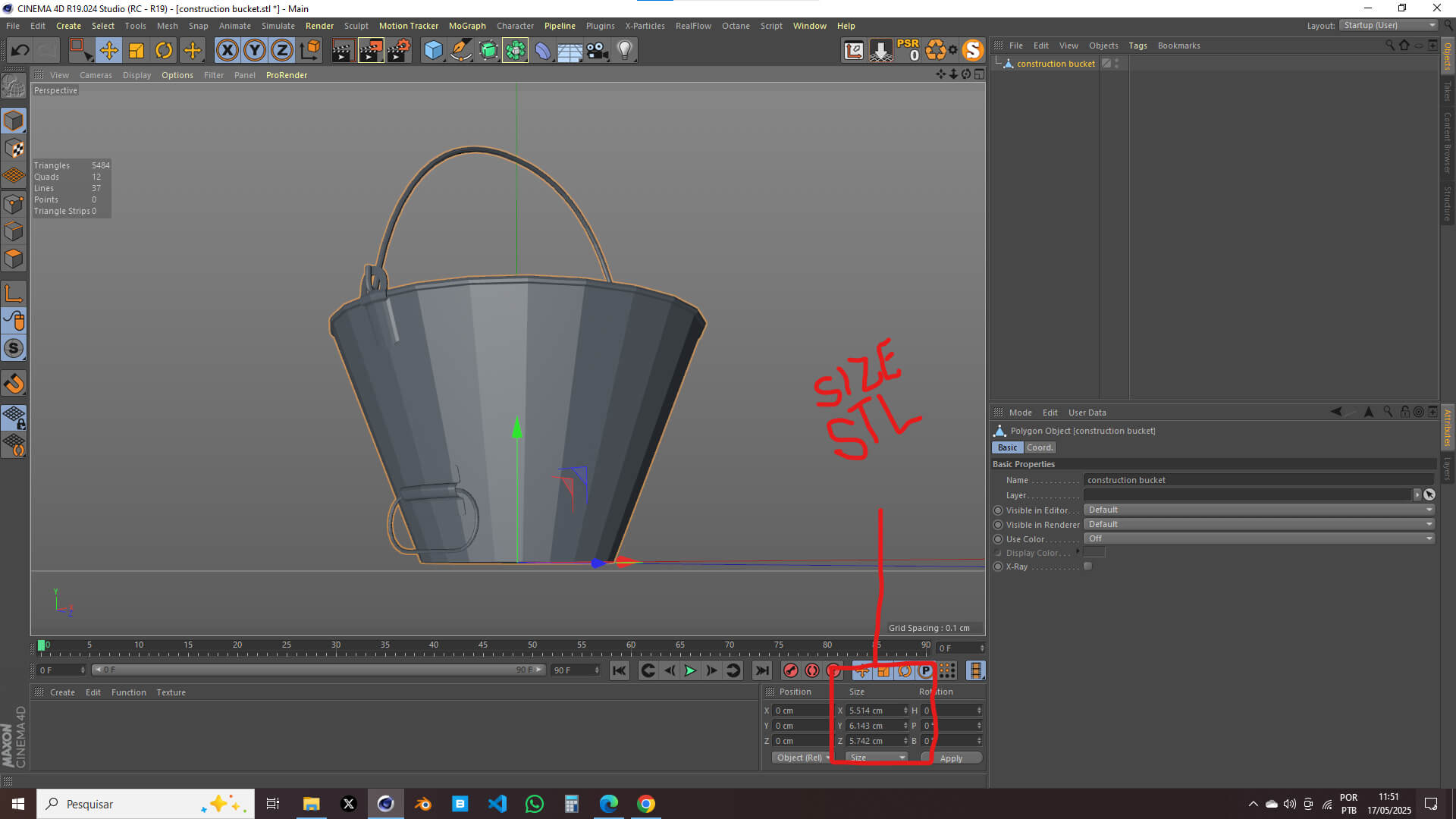 Construction Bucket - 3D Model by renatodalle