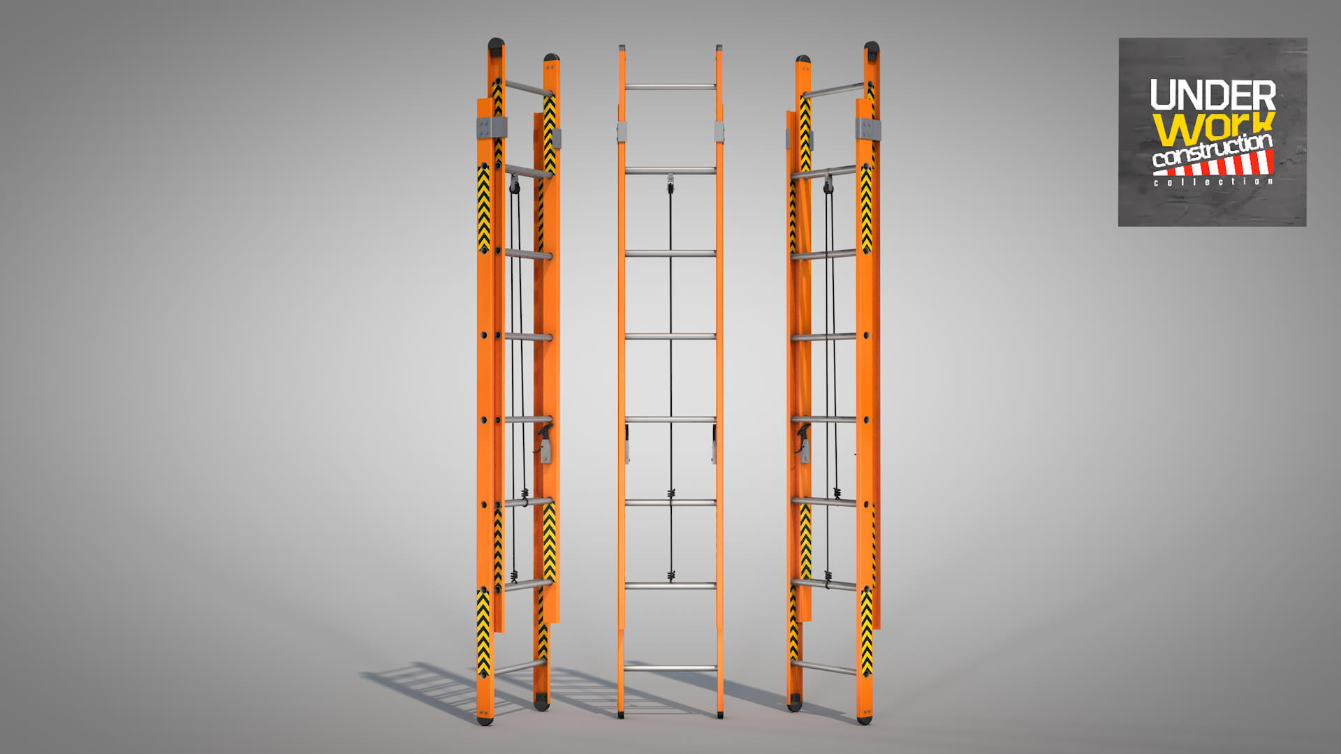 Construction - Ladder Orange 3D Model by renatodalle